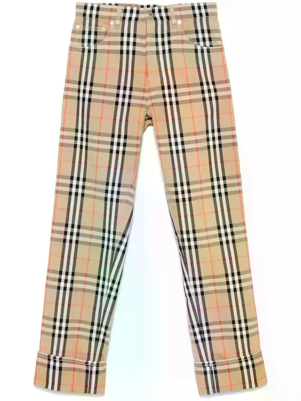 Burberry Check-print Trousers - Neutrals