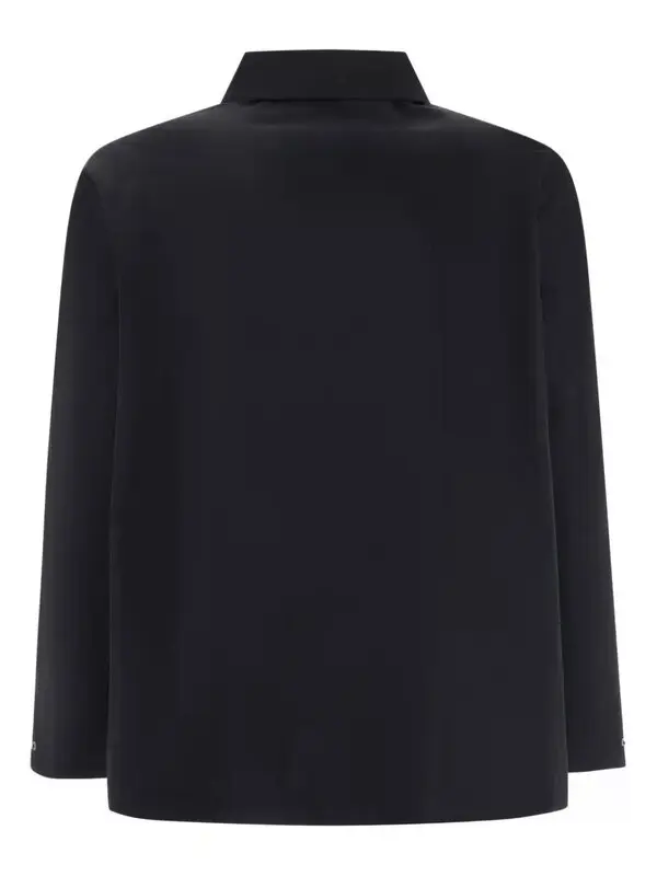 A.p.c. Regis Logo Embroidered Shirt Jacket - Black