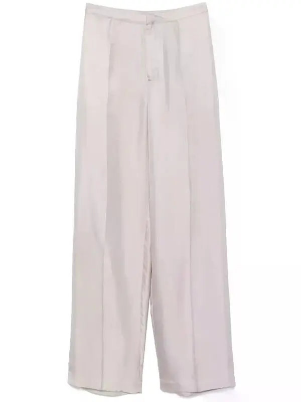 Loulou De Saison Fafila Silk Twill Trousers - Grey