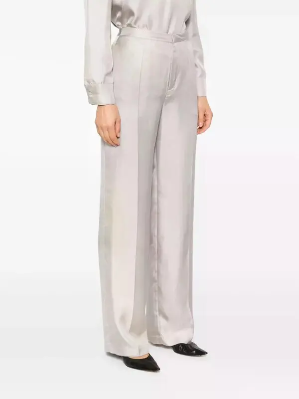 Loulou De Saison Fafila Silk Twill Trousers - Grey