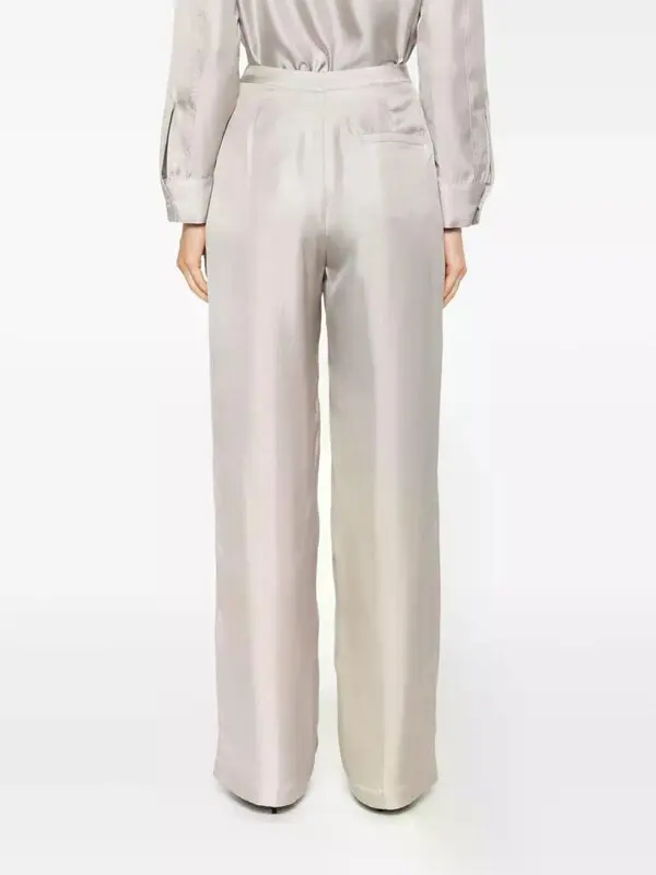 Loulou De Saison Fafila Silk Twill Trousers - Grey