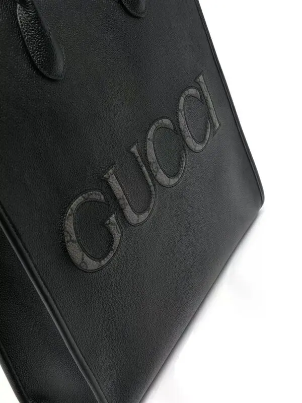 Gucci Logo-embossed Leather Tote Bag