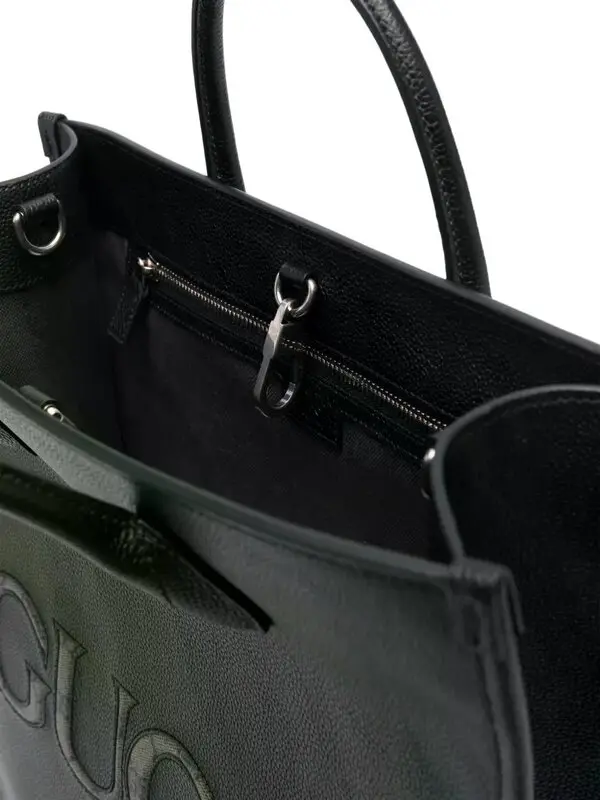 Gucci Logo-embossed Leather Tote Bag