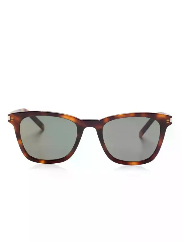 Saint Laurent Tortoiseshell-effect Sunglasses - Brown
