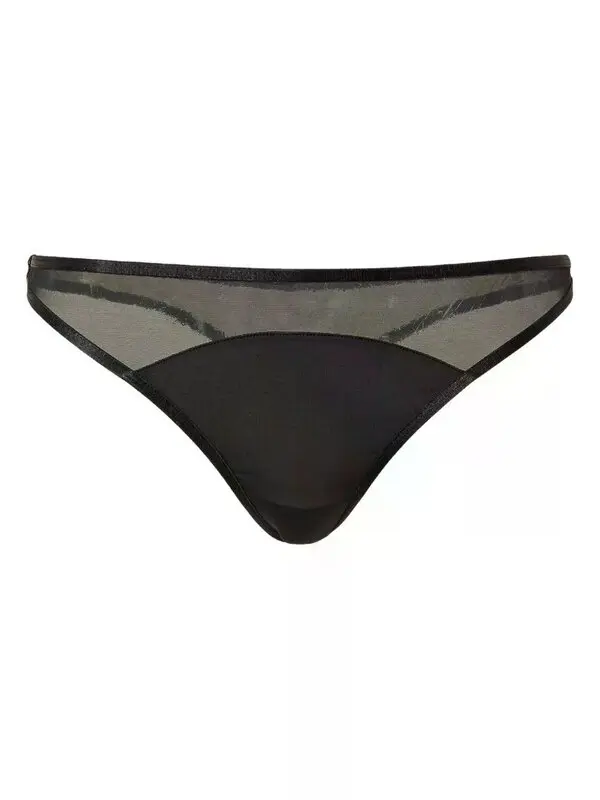 TWINSET Sheer-detail Thong - Black
