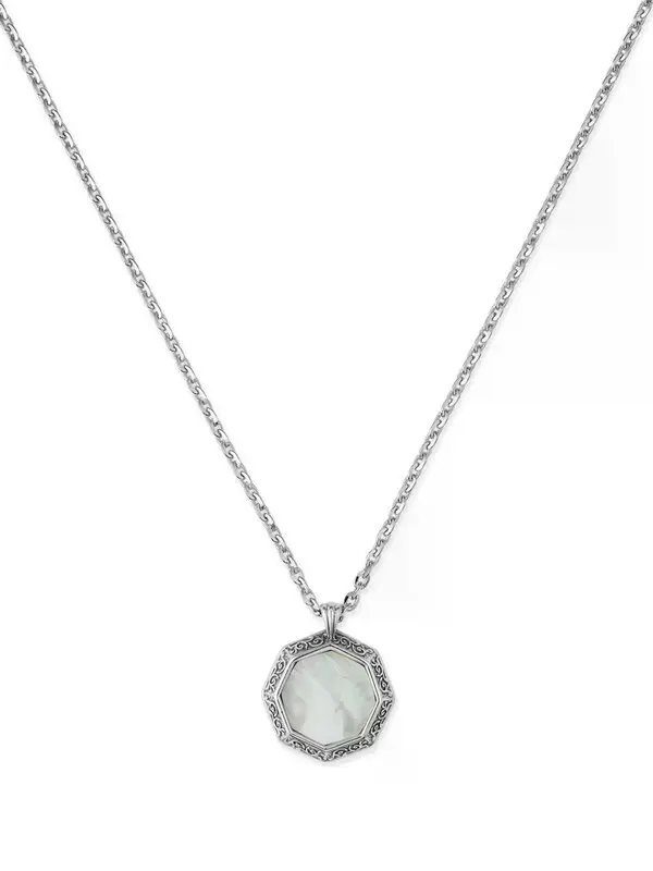 Emanuele Bicocchi Mother-of-pearl Amulet Necklace - Silver