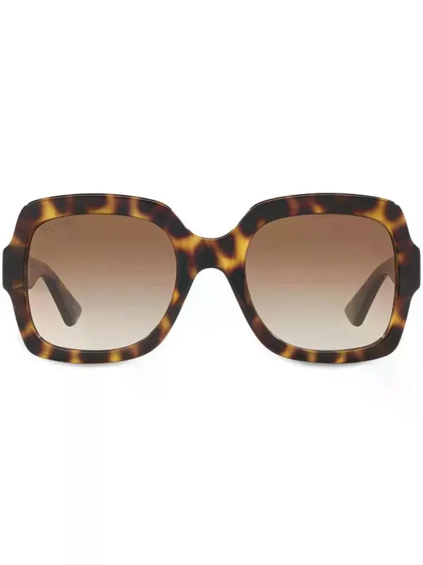 Gucci Tortoiseshell-effect Square-frame Sunglasses - Green