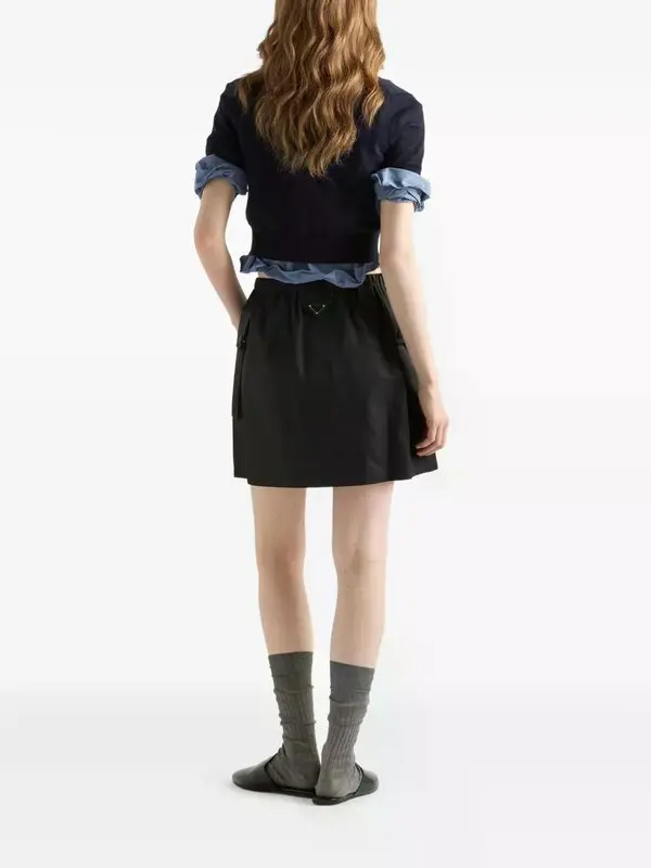 Prada Elasticated-waist Mini Skirt