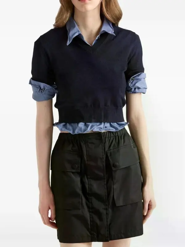 Prada Elasticated-waist Mini Skirt