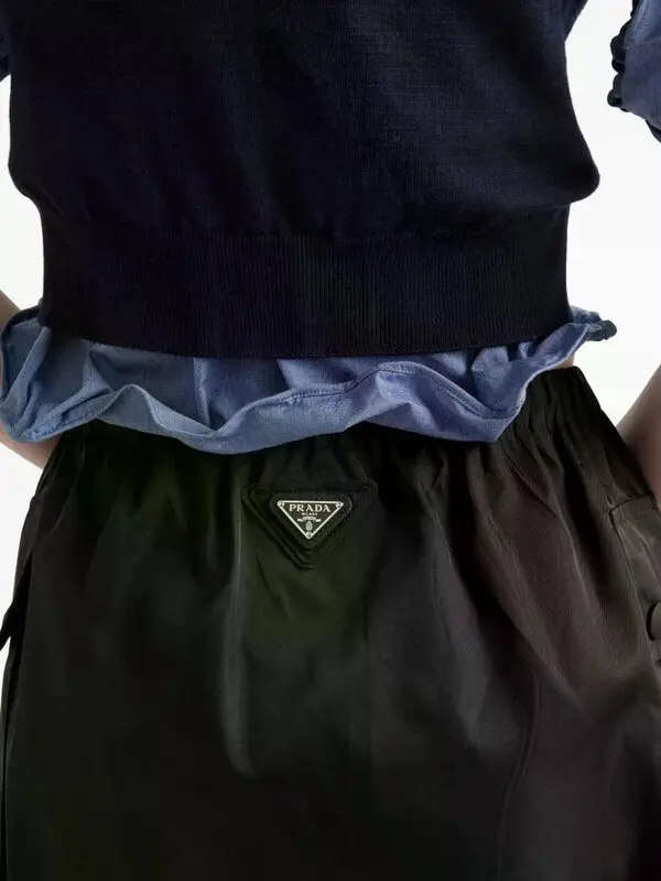 Prada Elasticated-waist Mini Skirt
