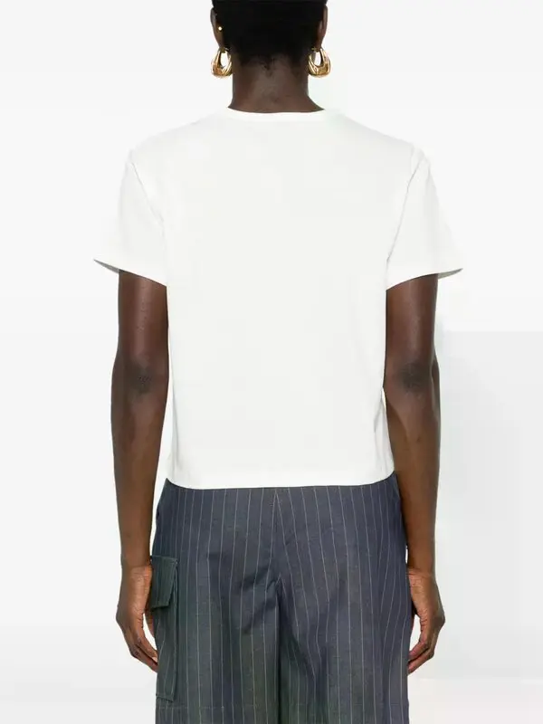 A.p.c. Cropped Logo T-shirt - White