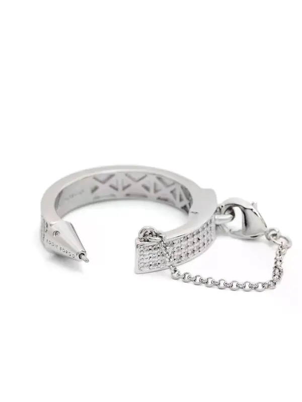 Eddie Borgo Pavé Safety Chain Earrings - Silver