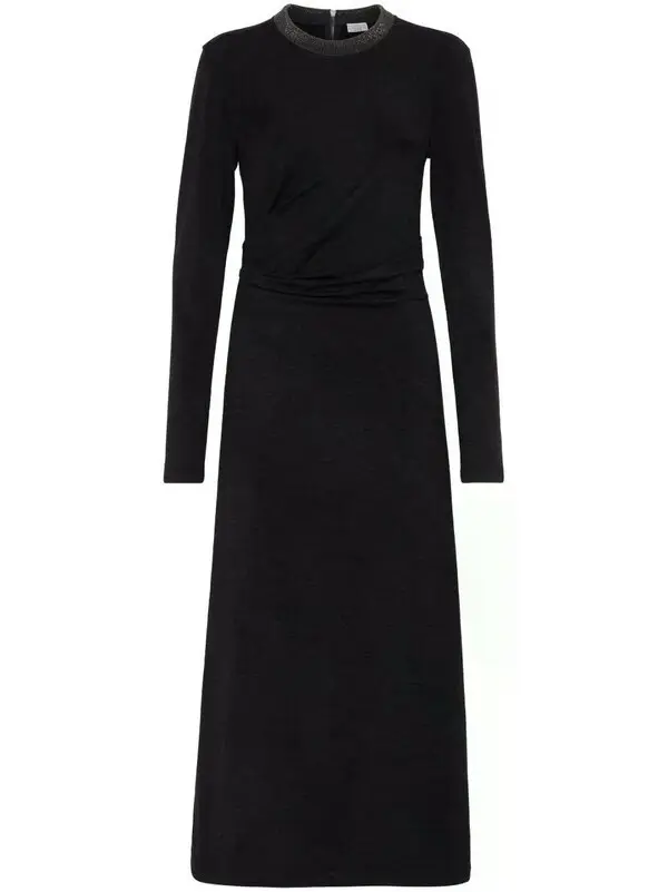 Brunello Cucinelli Monili-trim Gathered Dress