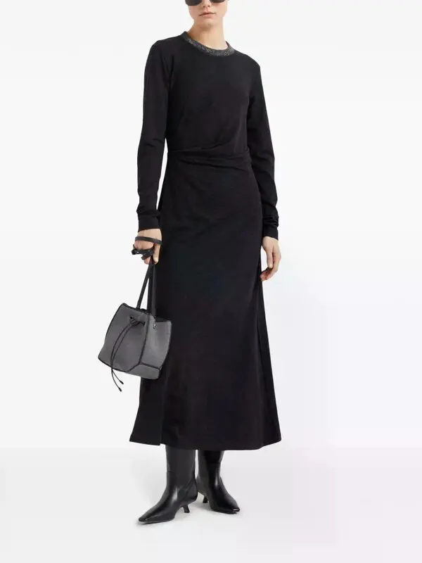 Brunello Cucinelli Monili-trim Gathered Dress