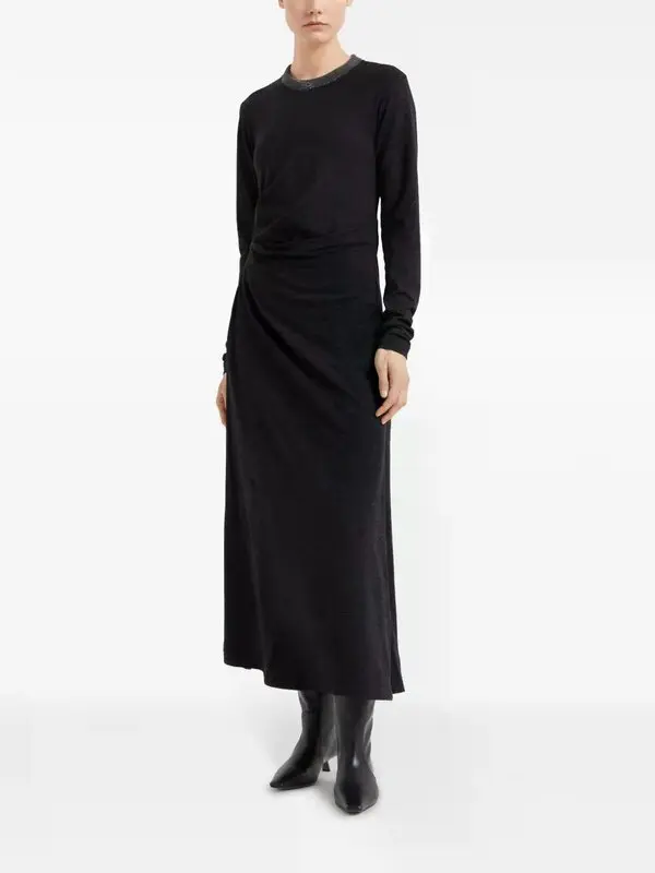 Brunello Cucinelli Monili-trim Gathered Dress