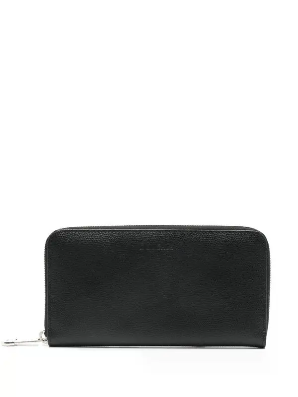 DOUCAL'S Leather Continental Wallet - Black