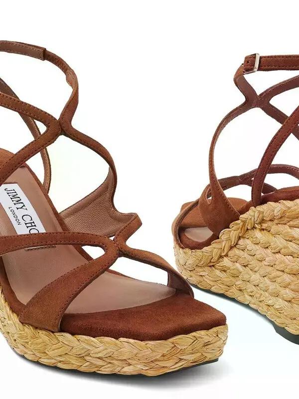 JIMMY CHOO Ayla Suede Wedge Espadrilles
