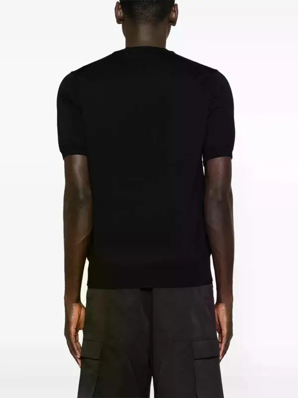 Play Comme Des Garcon Heart-patch V-neck Jumper - Black