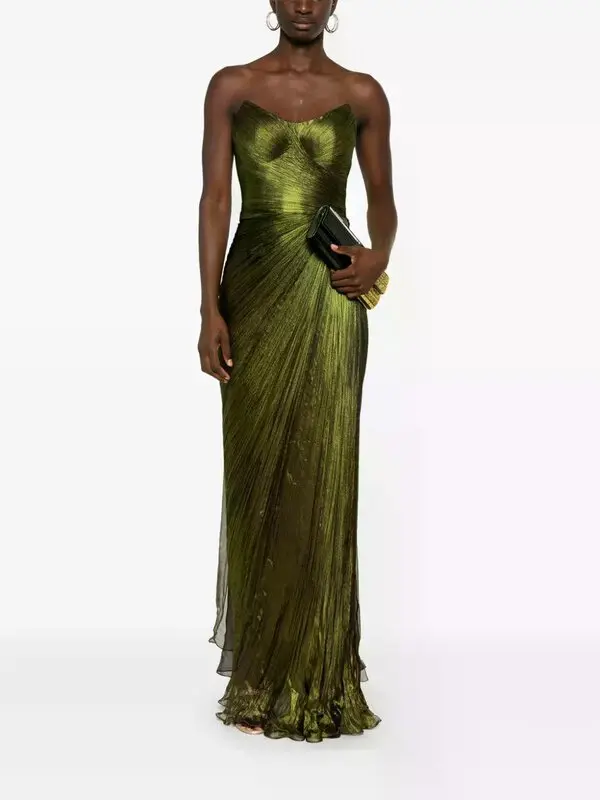 IRIS SERBAN Leila Maxi Dress - Green