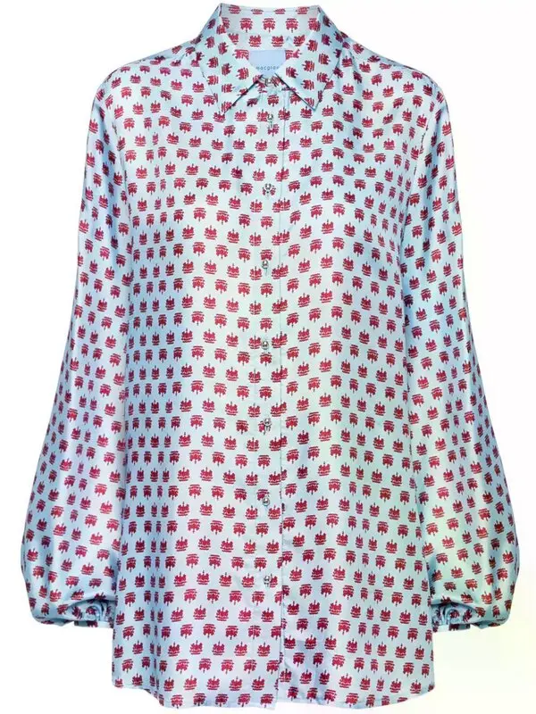 MACGRAW Scholarship" Printed Silk Shirt