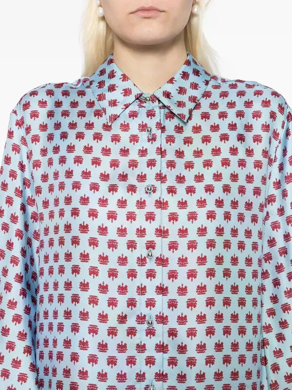 MACGRAW Scholarship" Printed Silk Shirt