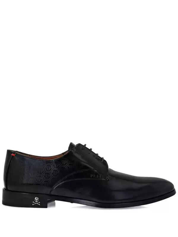 Philipp Plein Monogram Leather Derby Shoes