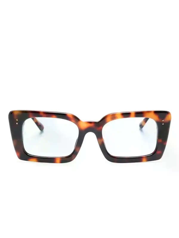 Linda Farrow Nieve Rectangle-frame Glasses - Brown