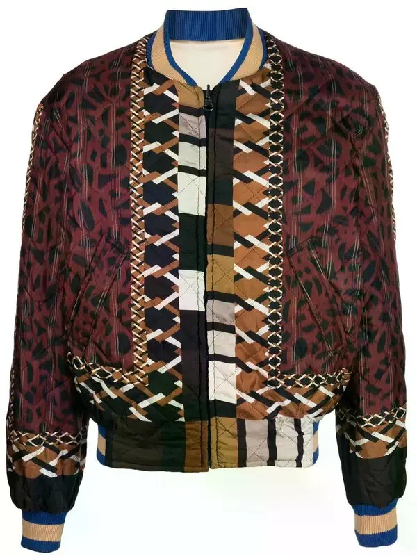 PIERRE-LOUIS MASCIA Patchwork-design Bomber Jacket