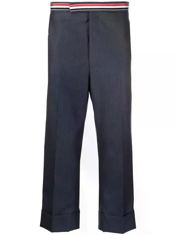 Thom Browne Rwb-band Cropped Trousers