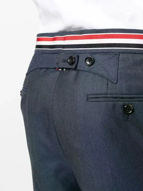 Thom Browne Rwb-band Cropped Trousers