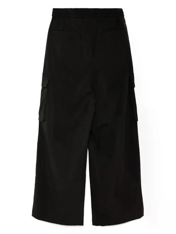 CHOCOOLATE Wide-leg Cargo Trousers - Black