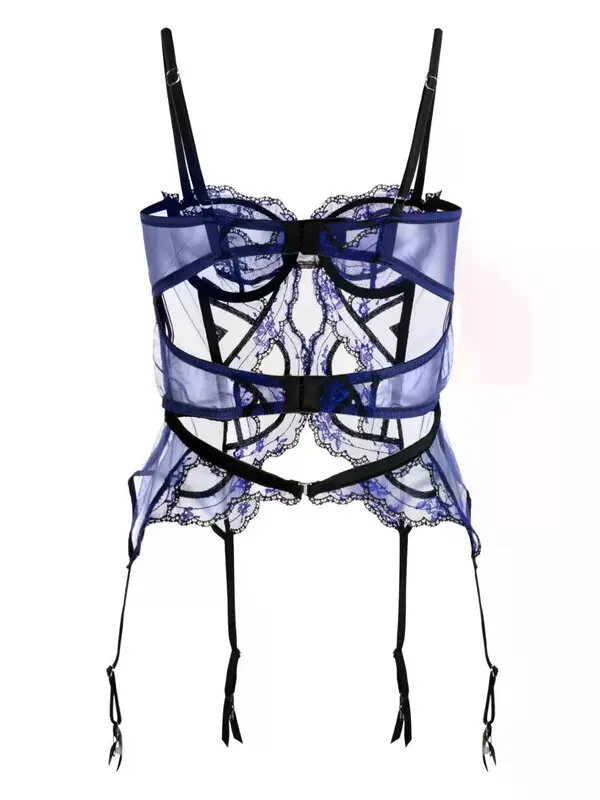 FLEUR DU MAL Hendrix Embroidered Garter Basque