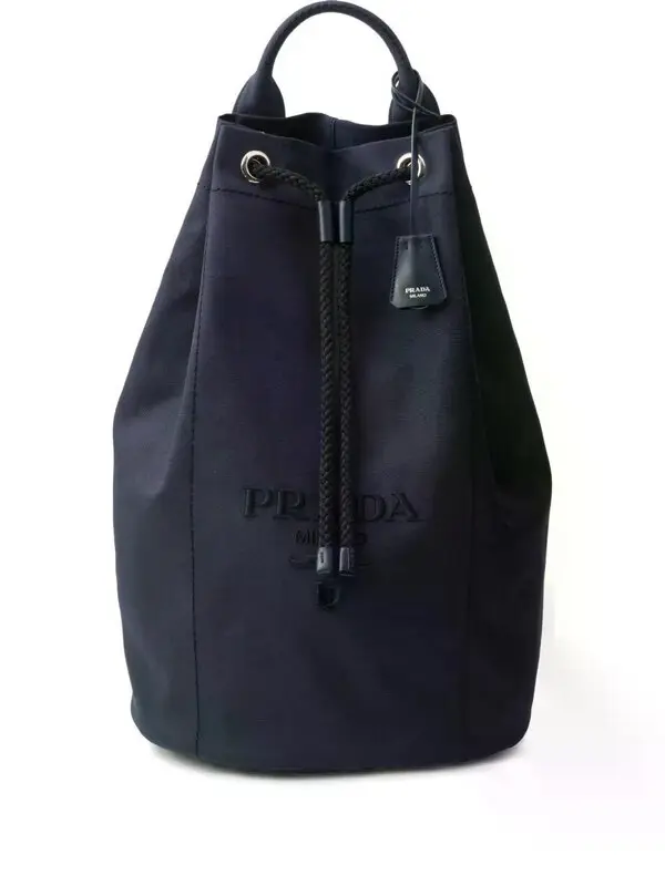 Prada Canvas Drawstring Duffle Bag - Blue