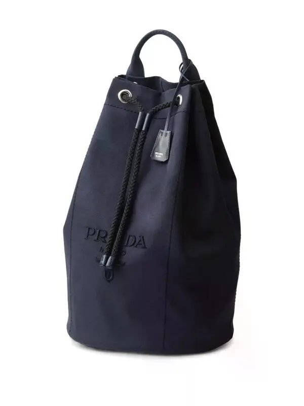 Prada Canvas Drawstring Duffle Bag - Blue