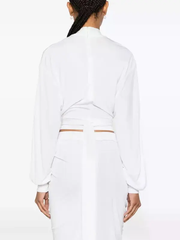 Christopher Esber Carved Crossover-detailing Cropped Blouse