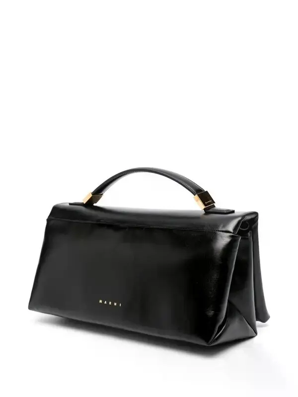 Marni Prisma Logo-stamp Leather Tote Bag