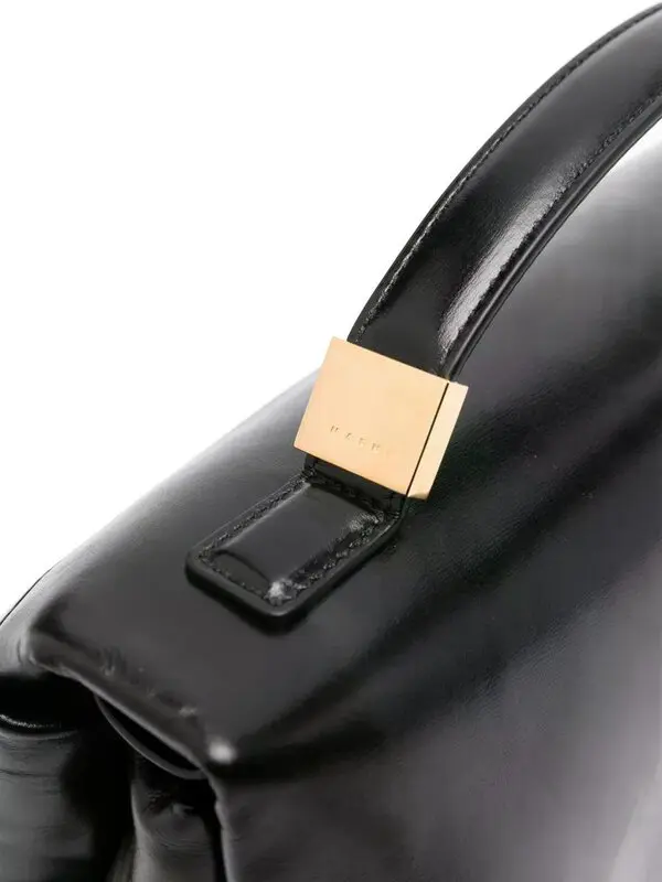 Marni Prisma Logo-stamp Leather Tote Bag