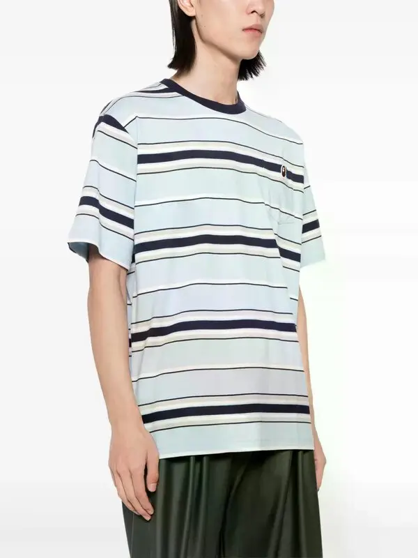 A BATHING APE Stripe T-shirt - Blue