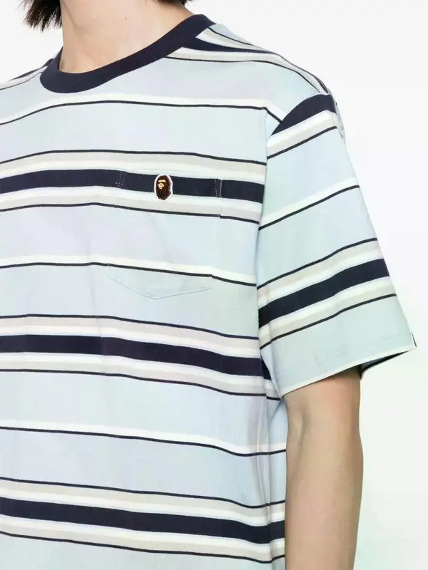 A BATHING APE Stripe T-shirt - Blue