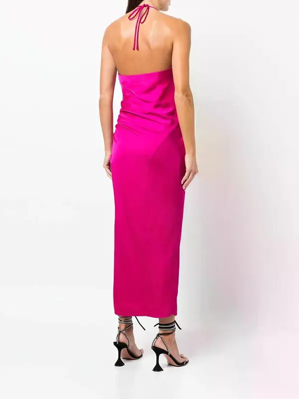 Simkhai Draped-front Embellished Midi Dress