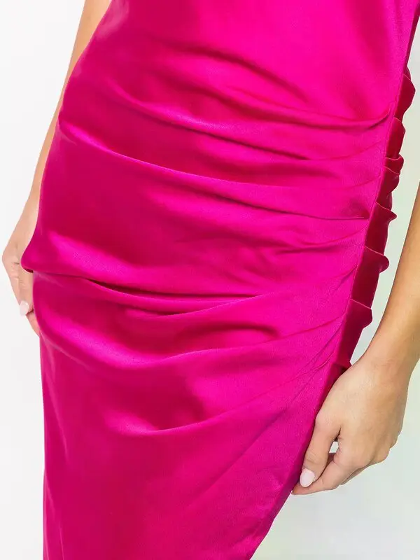 Simkhai Draped-front Embellished Midi Dress