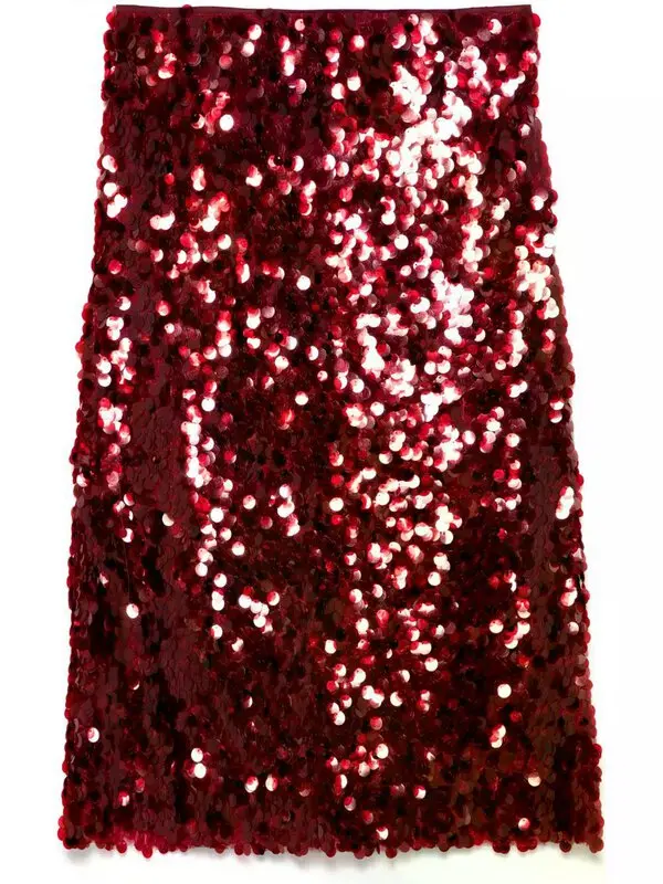 Vince Paillette Bias Midi Skirt