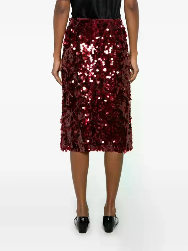 Vince Paillette Bias Midi Skirt