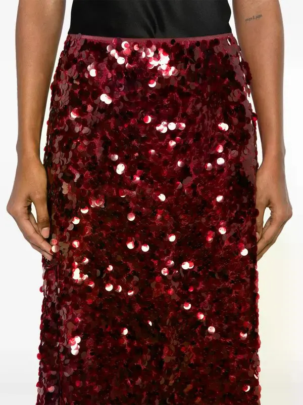 Vince Paillette Bias Midi Skirt