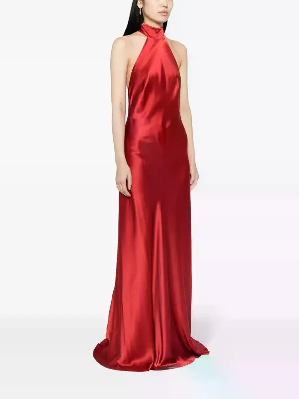 Michelle Mason Halterneck Silk Gown