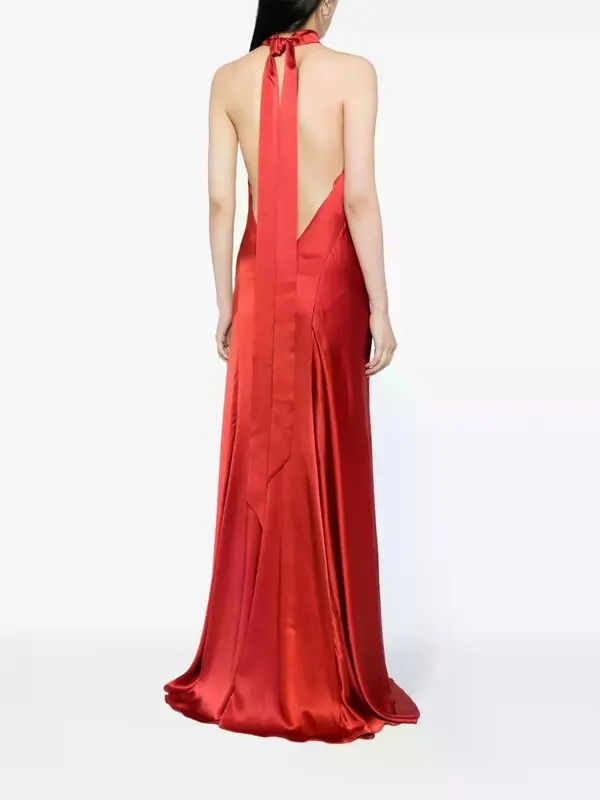 Michelle Mason Halterneck Silk Gown