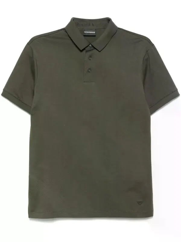 Emporio Armani Patterned-jacquard Polo Shirt