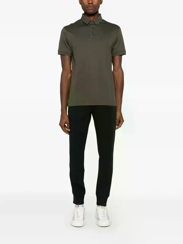 Emporio Armani Patterned-jacquard Polo Shirt