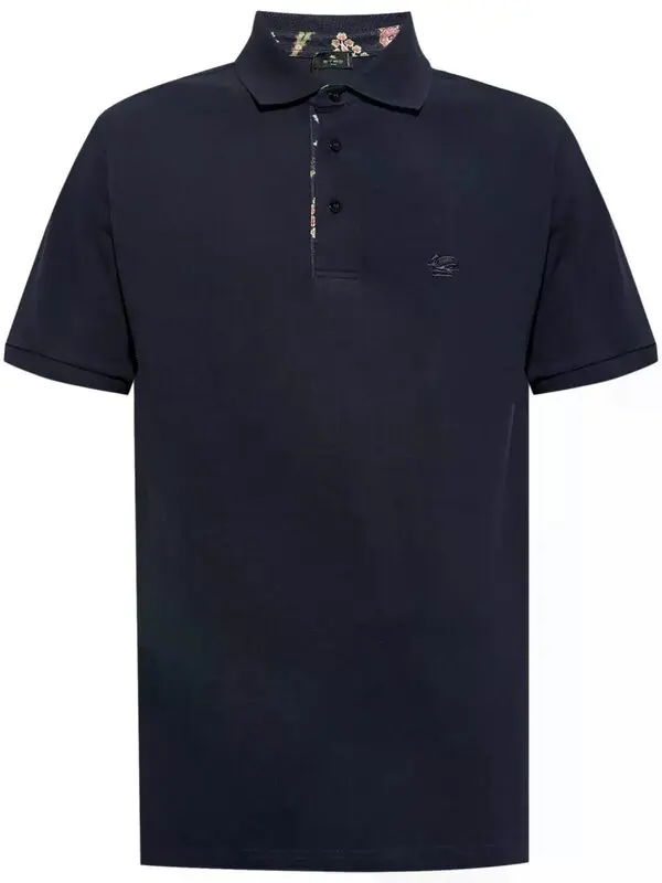 Etro Logo-embroidered Cotton Polo Shirt