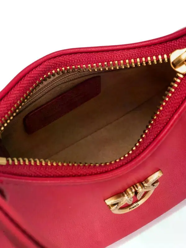 Pinko Mini Half Moon Leather Shoulder Bag